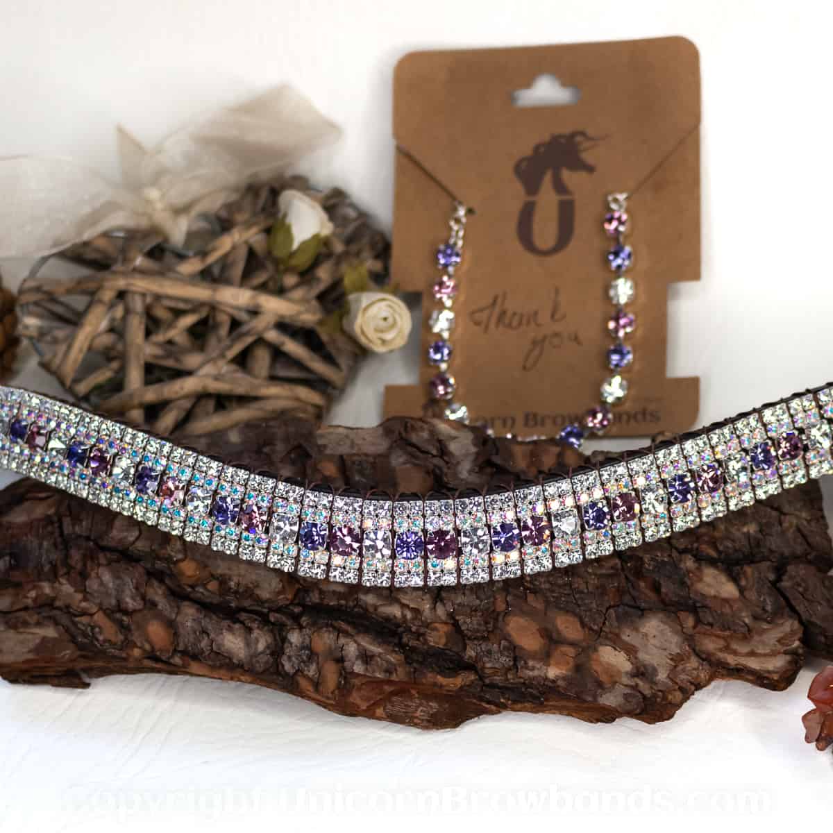 Amethyst Unicorn Crystal Browband: A Luxury Touch for Your Horse