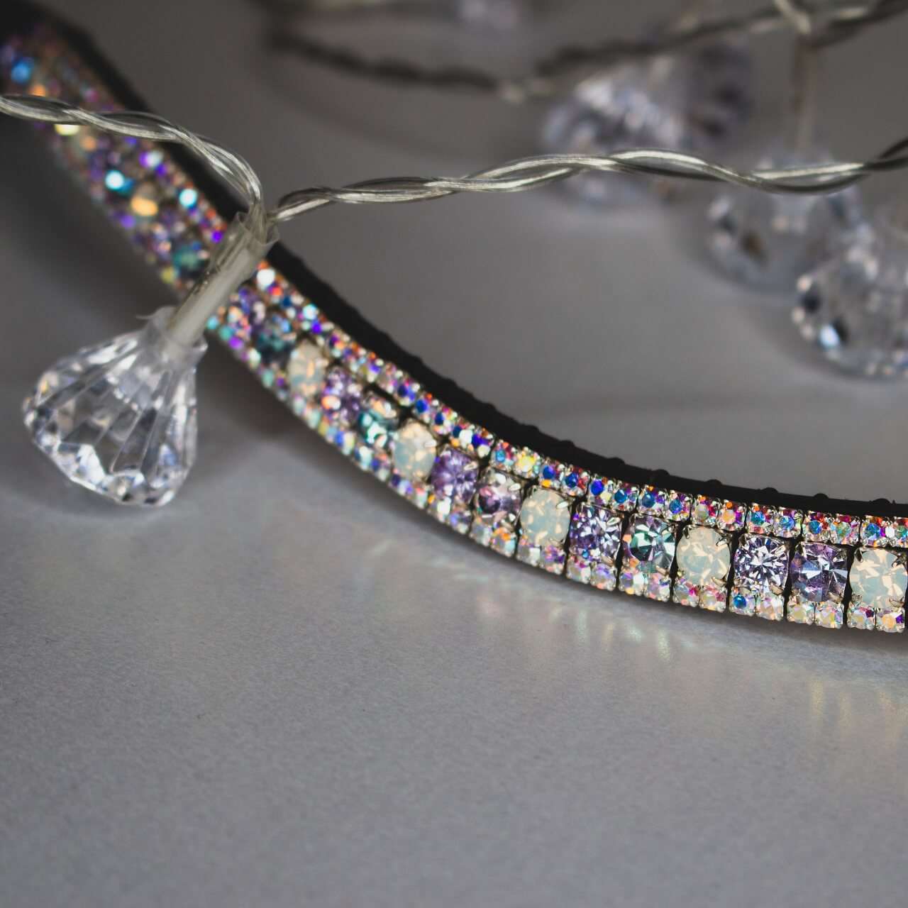 Sparkling Unicorn Browband Alternating Cubic Zirconia Gemstones