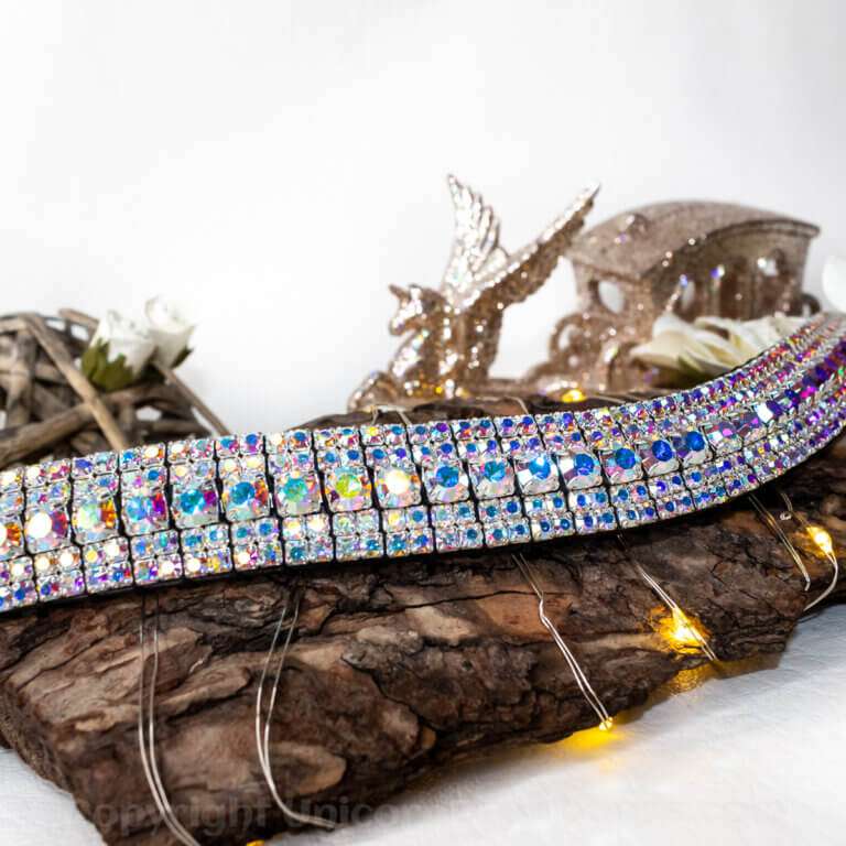 Red browband Handmade English Browband