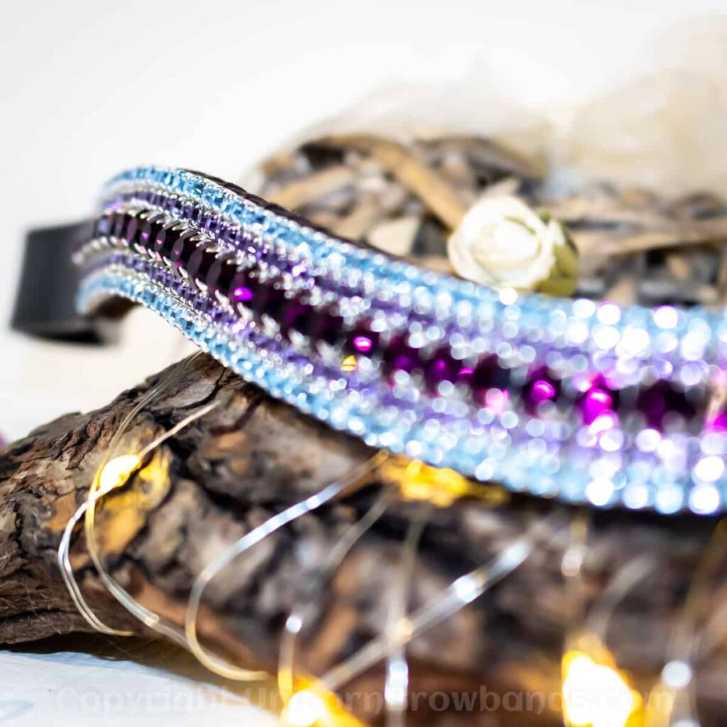Purple Browbands - Equestrian Luxury by Unicorn Browbands
