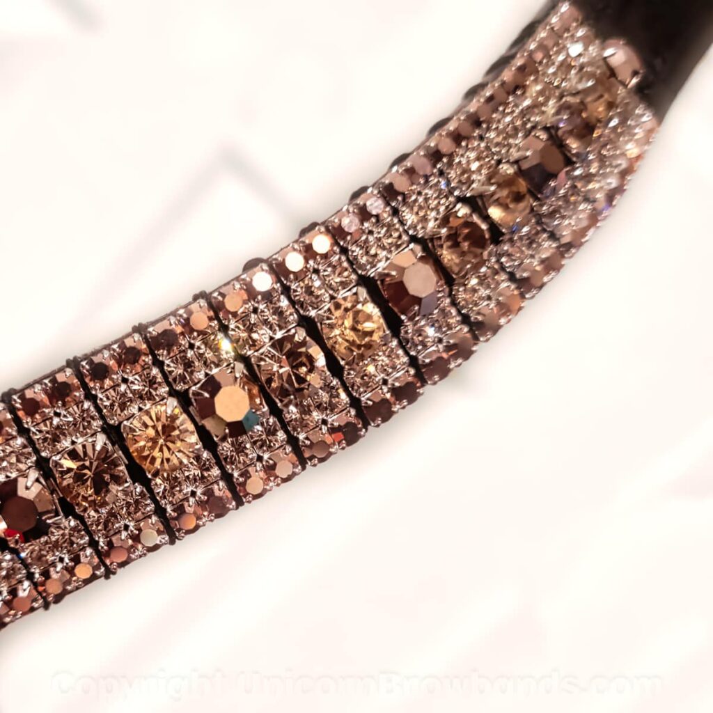 Red browband Handmade English Browband