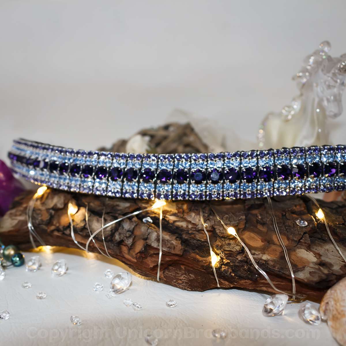 Purple browband Handmade English Browband